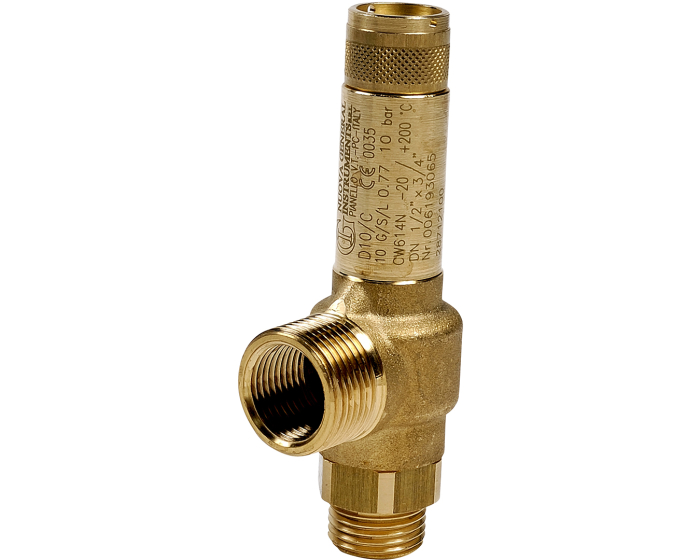 Brass threaded safety valve 2871 pipe outlet 0-12bar | Syveco