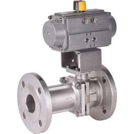 Split body stainless steel ball valve 763L + RE/RES pneumatic actuator | Syveco